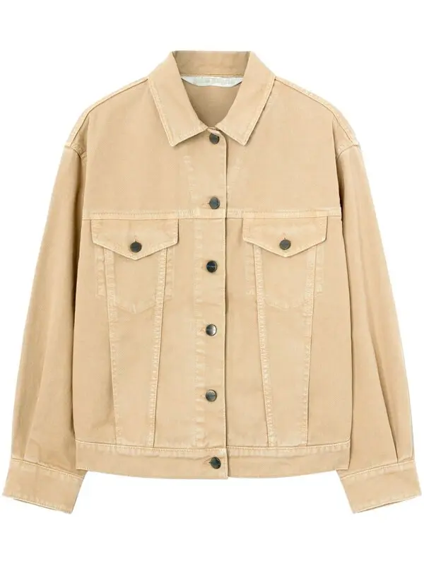 Palm Angels Loose Bull Denim Jacket - Neutrals