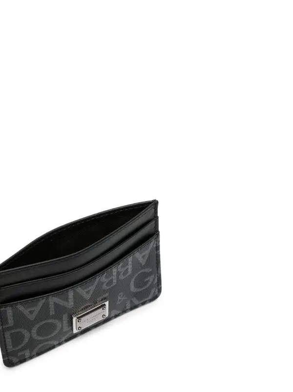 Dolce & Gabbana Logo Jacquard Card Holder - Black