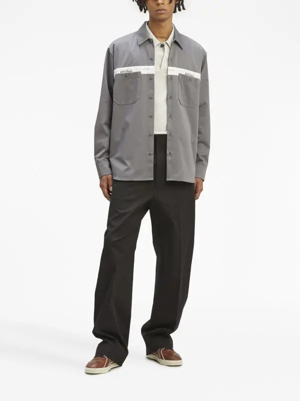 Palm Angels Monogram-embroidered Cotton Polo Shirt