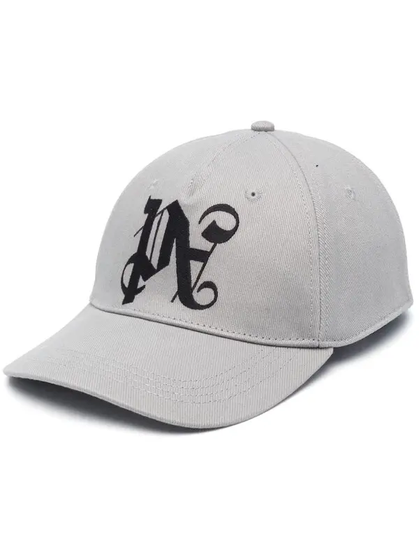 Palm Angels Embroidered-monogram Baseball Cap - Neutrals