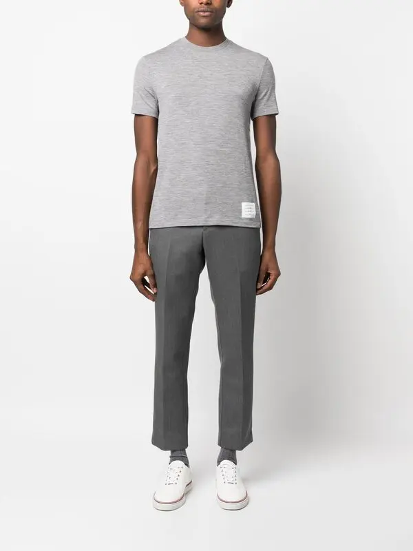 Thom Browne 4-bar Wool T-shirt - Grey