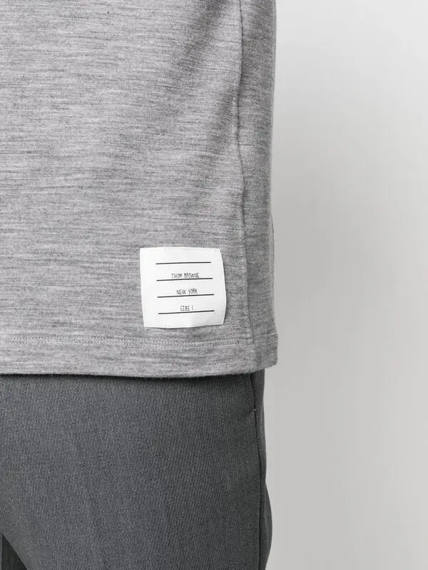Thom Browne 4-bar Wool T-shirt - Grey