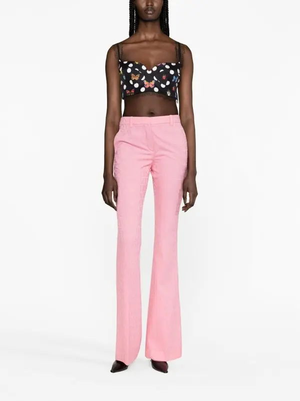 Versace Allover Jacquard Trousers - Pink