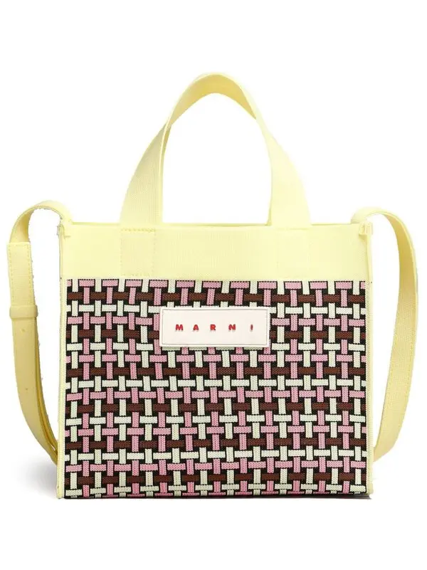 Marni Logo-appliqué Jacquard Tote Bag