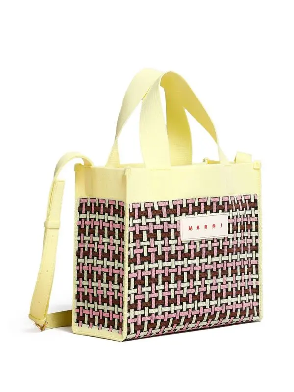 Marni Logo-appliqué Jacquard Tote Bag