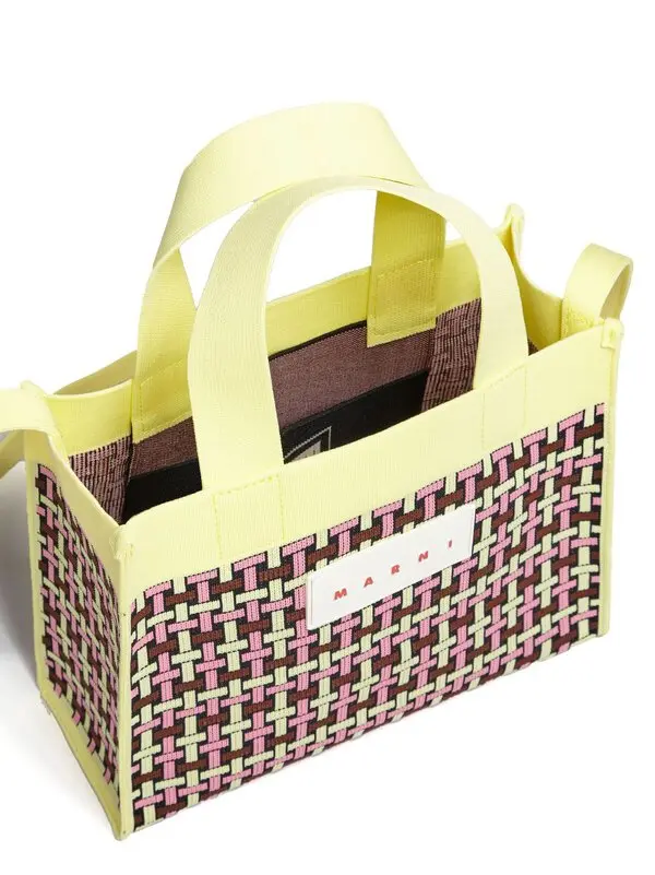 Marni Logo-appliqué Jacquard Tote Bag