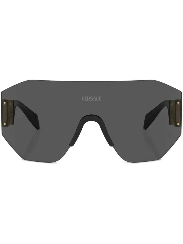 Versace Oversized Shield-frame Sunglasses - Black