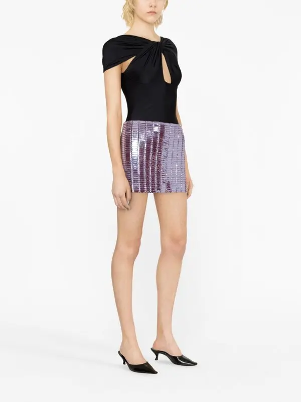 Attico Rue Sequinned Miniskirt