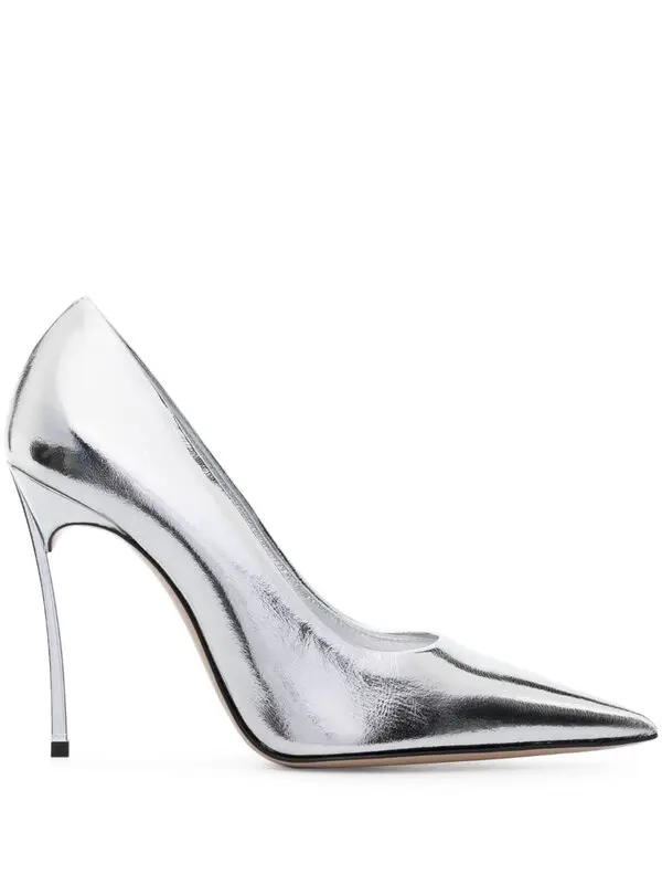 Casadei Super Blade Visione 100mm Metallic Pumps