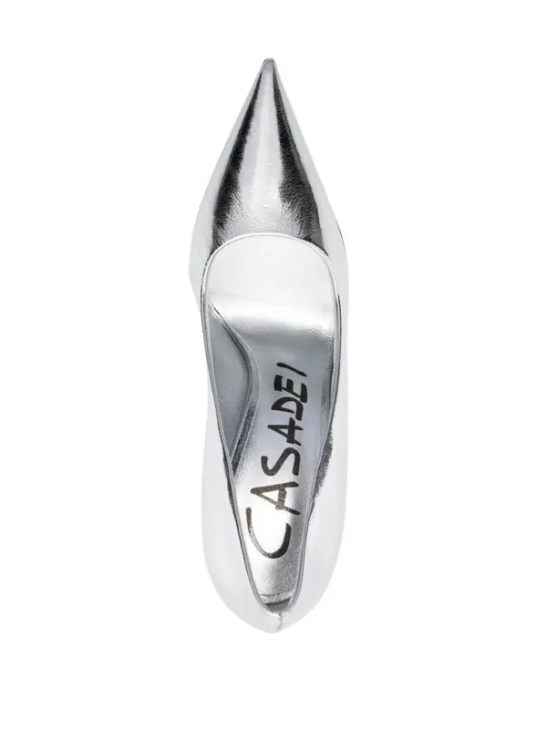 Casadei Super Blade Visione 100mm Metallic Pumps