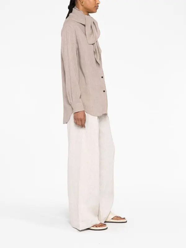 TOTEME Scarf-collar Button-down Shirt