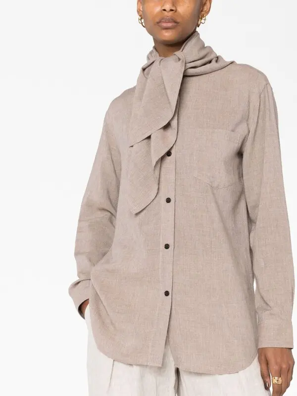 TOTEME Scarf-collar Button-down Shirt