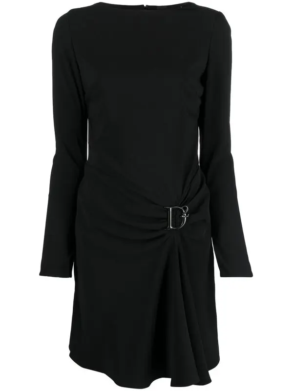 Dsquared2 Logo Plaque Draped Dress