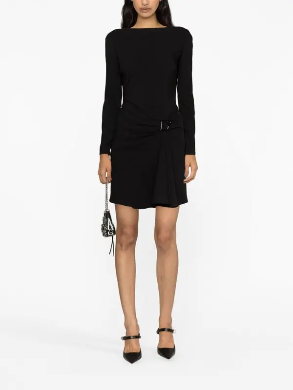 Dsquared2 Logo Plaque Draped Dress