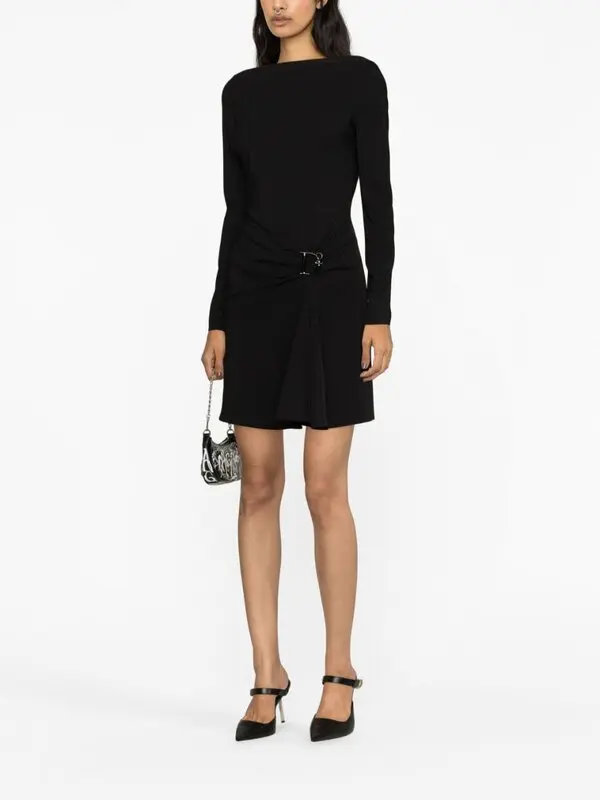 Dsquared2 Logo Plaque Draped Dress