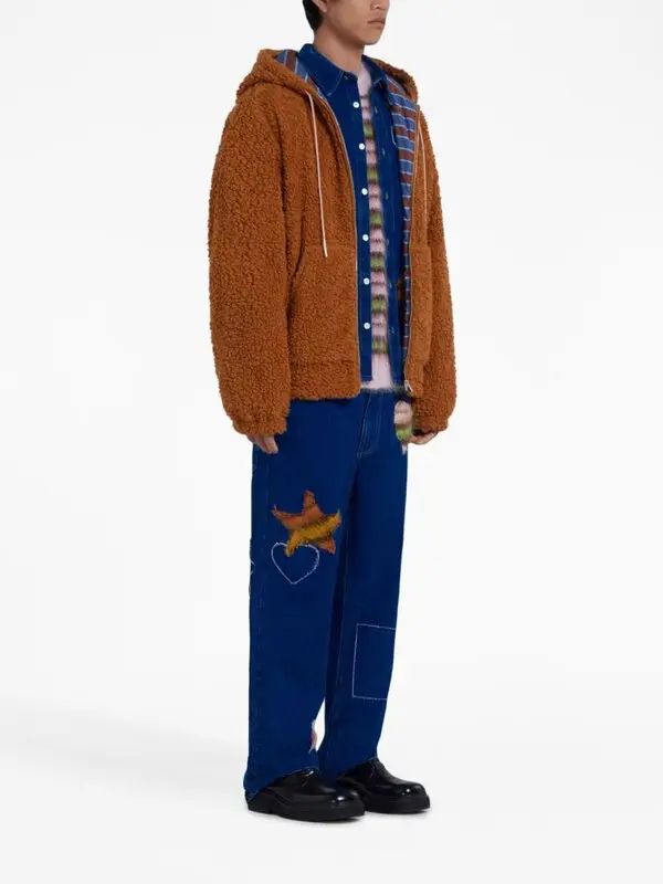 Marni Logo-drawstring Teddy Jacket