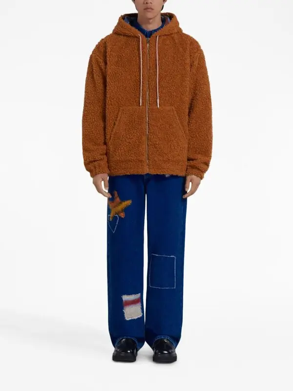 Marni Logo-drawstring Teddy Jacket