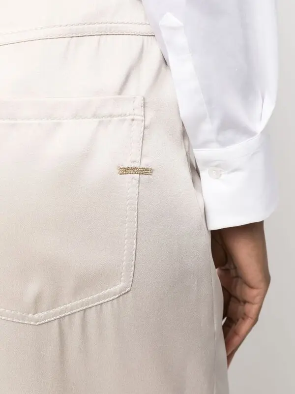 Brunello Cucinelli High-waisted Wide-leg Trousers