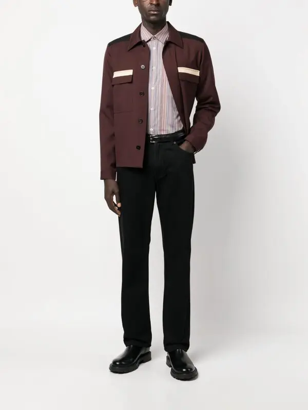 Paul Smith Striped Pointed-collar Cotton Shirt