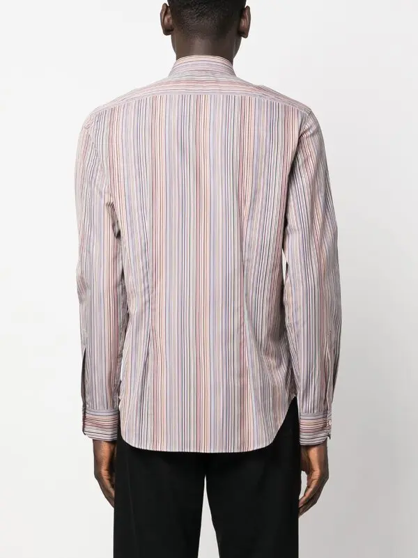 Paul Smith Striped Pointed-collar Cotton Shirt