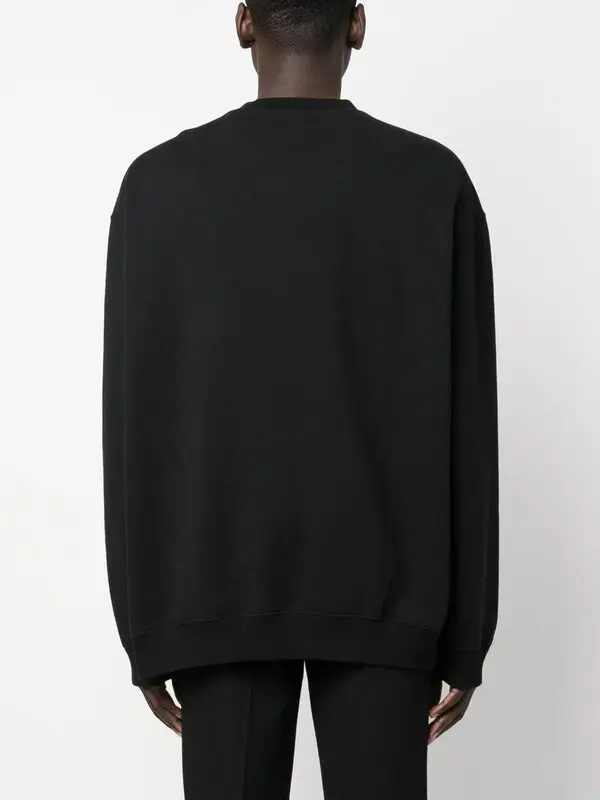 LANVIN Embroidered Logo Crewneck Sweatshirt - Blue