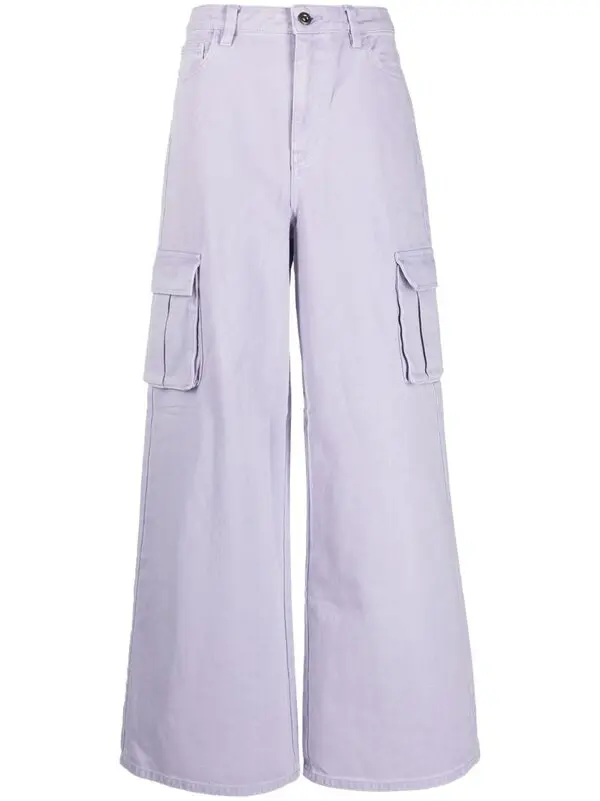 SELF-PORTRAIT Wide-leg Cargo Jeans