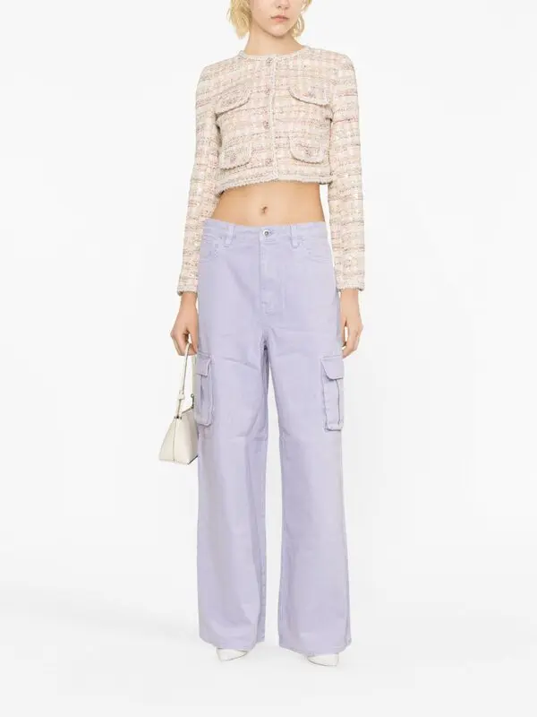 SELF-PORTRAIT Wide-leg Cargo Jeans