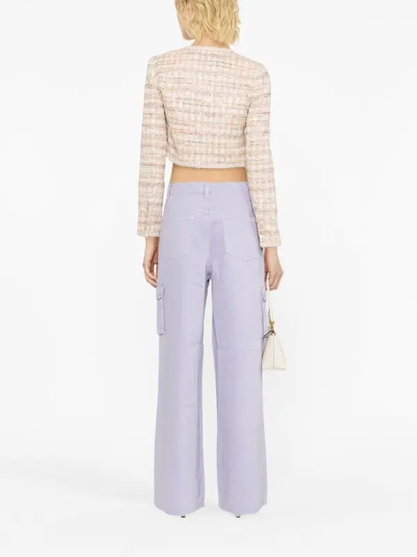 SELF-PORTRAIT Wide-leg Cargo Jeans
