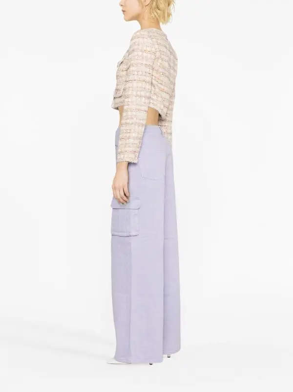 SELF-PORTRAIT Wide-leg Cargo Jeans
