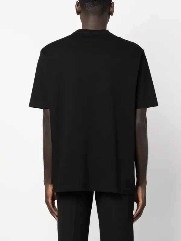 LANVIN Curb Logo-embroidered Cotton T-shirt - Black