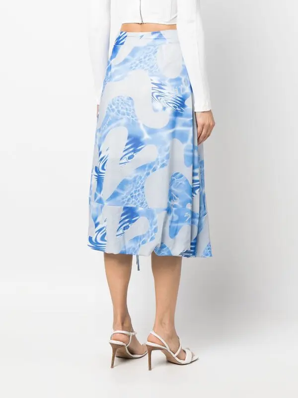 PERKS AND MINI Lily Pads Ruched Midi Skirt