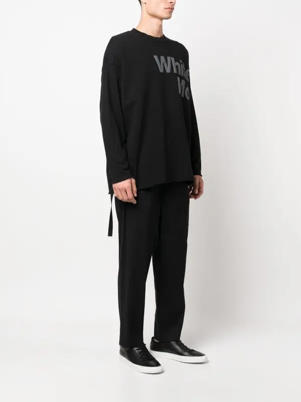 WHITE MOUNTAINEERING Cotton Sweatshirt With Draped Strap Detailing