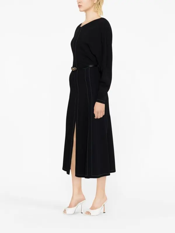 Stella McCartney Stitched V-neck Blouse - Black