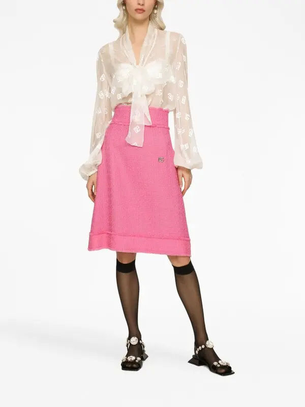 Dolce & Gabbana Raschel Tweed Midi Skirt