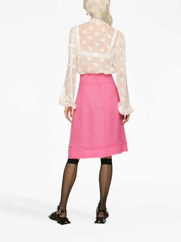 Dolce & Gabbana Raschel Tweed Midi Skirt