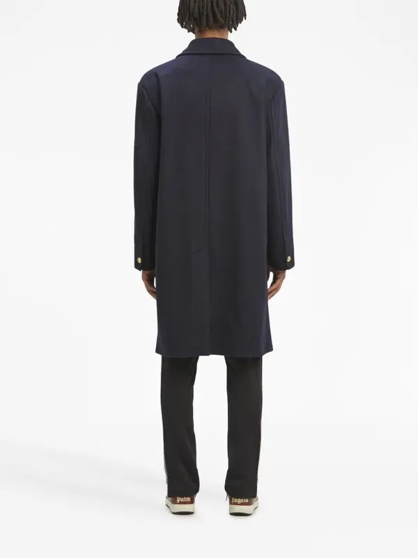 Palm Angels Sartorial Tape Wool-blend Coat - Blue