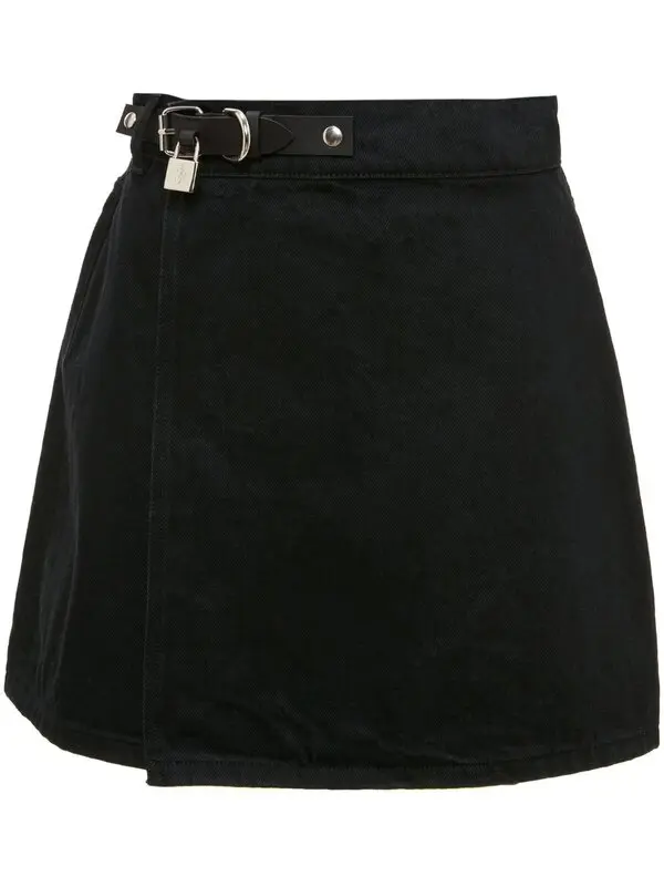 JW Anderson Padlock-detail Belted Skirt - Black