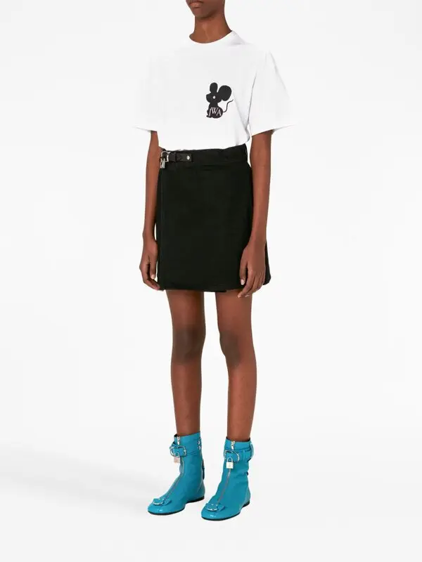 JW Anderson Padlock-detail Belted Skirt - Black