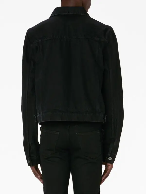 JW Anderson Sim Card Cotton Trucker Jacket - Black