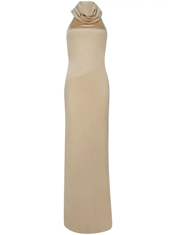 Rta Hooded Jersey Maxi Dress - Neutrals | Editorialist