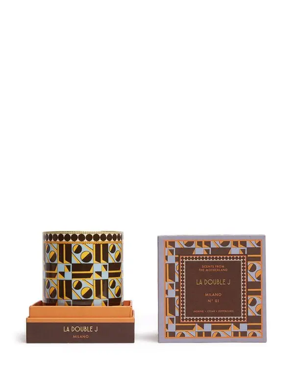 La DoubleJ Milano Geometric-print Candle