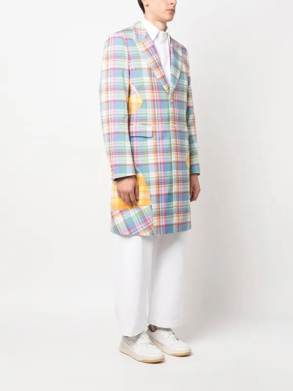 Comme Des Garçons Plaid Patchwork Coat