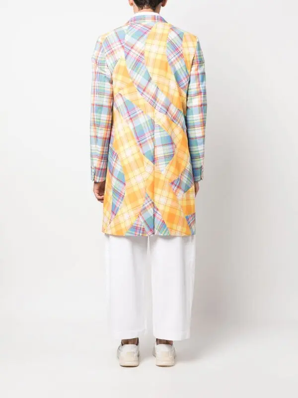 Comme Des Garçons Plaid Patchwork Coat