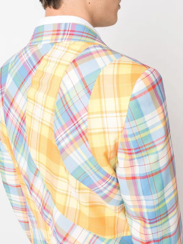 Comme Des Garçons Plaid Patchwork Coat