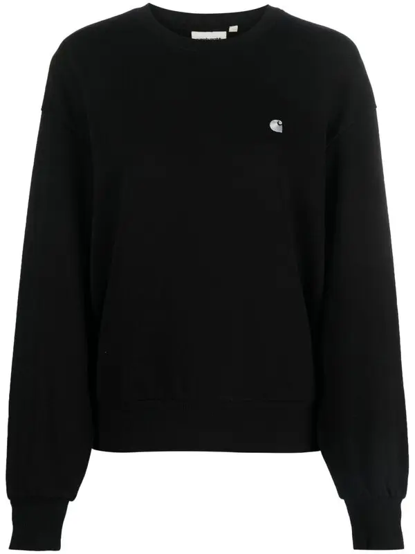 Carhartt Work In Progress Embroidered-logo Cotton Sweatshirt - Black