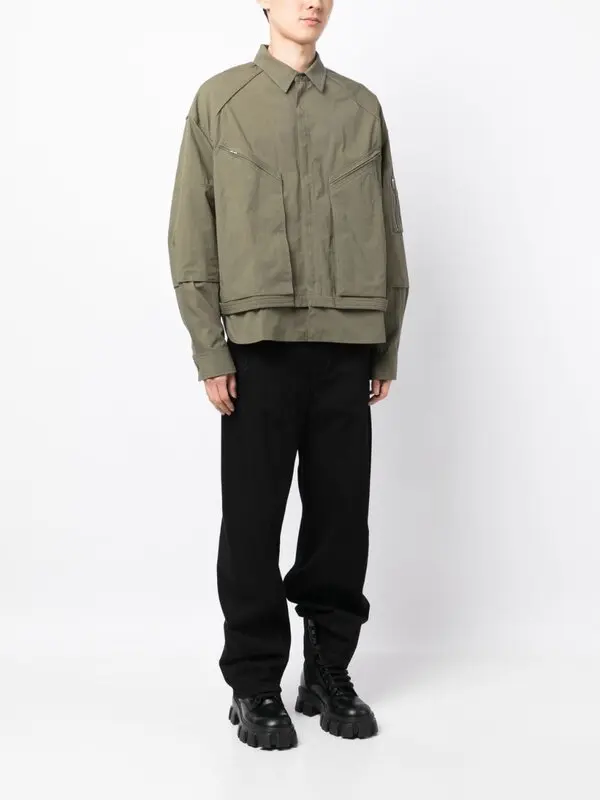 JUUN.J Tilted Zip-pockets Shirt Jacket