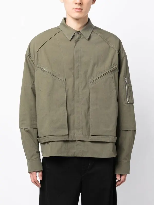 JUUN.J Tilted Zip-pockets Shirt Jacket