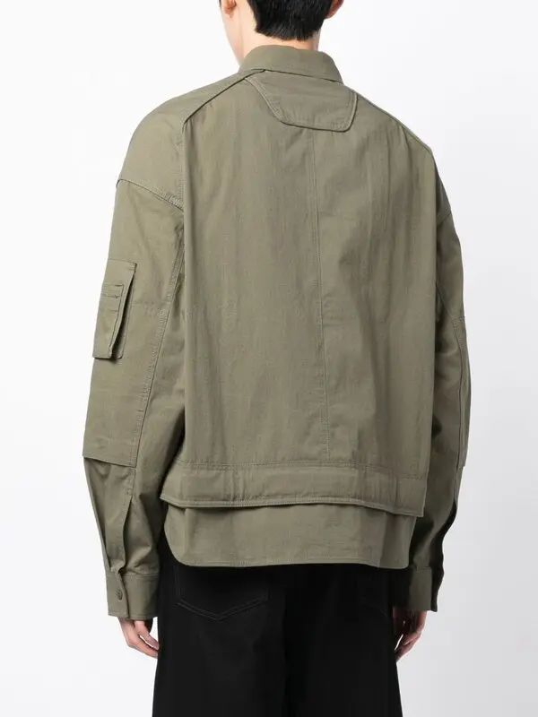 JUUN.J Tilted Zip-pockets Shirt Jacket