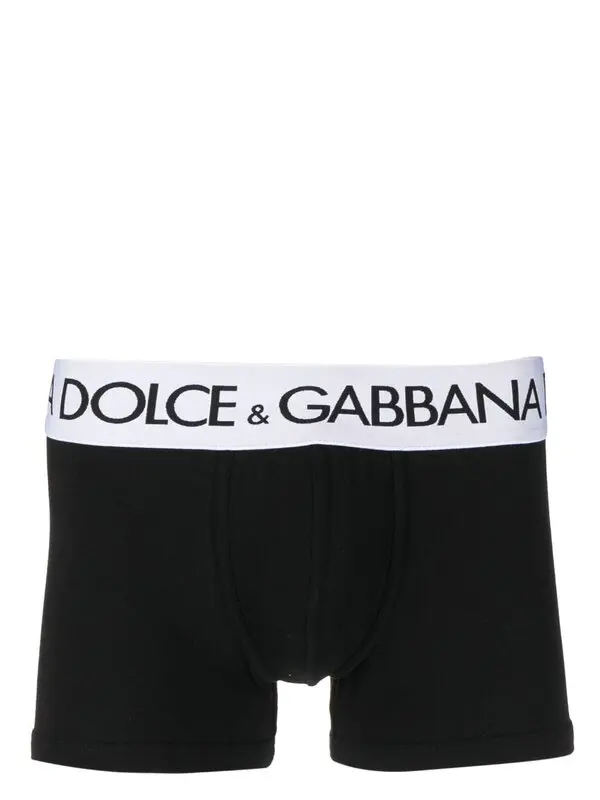 Dolce & Gabbana Logo-waistband Stretch Boxers - Black