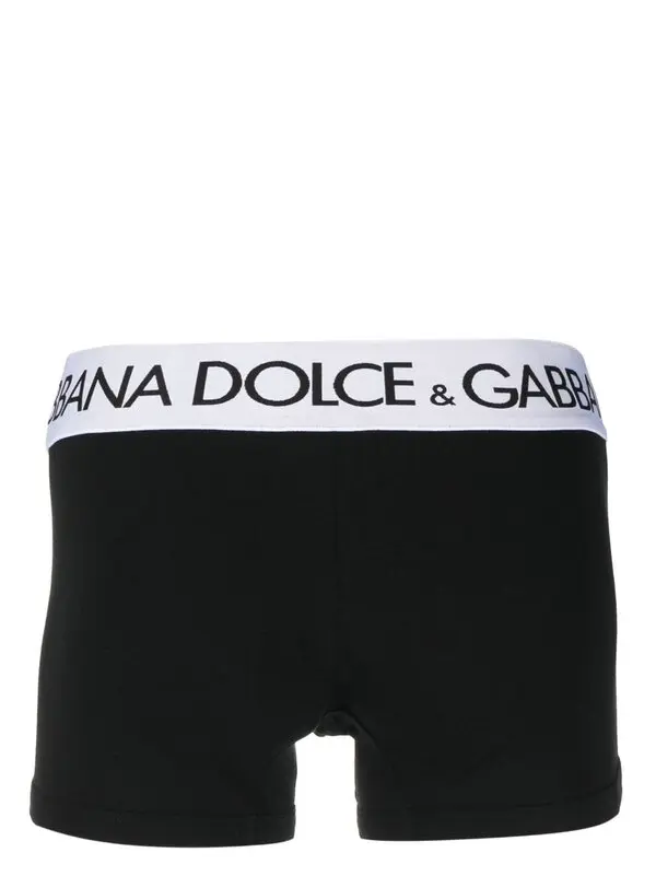 Dolce & Gabbana Logo-waistband Stretch Boxers - Black